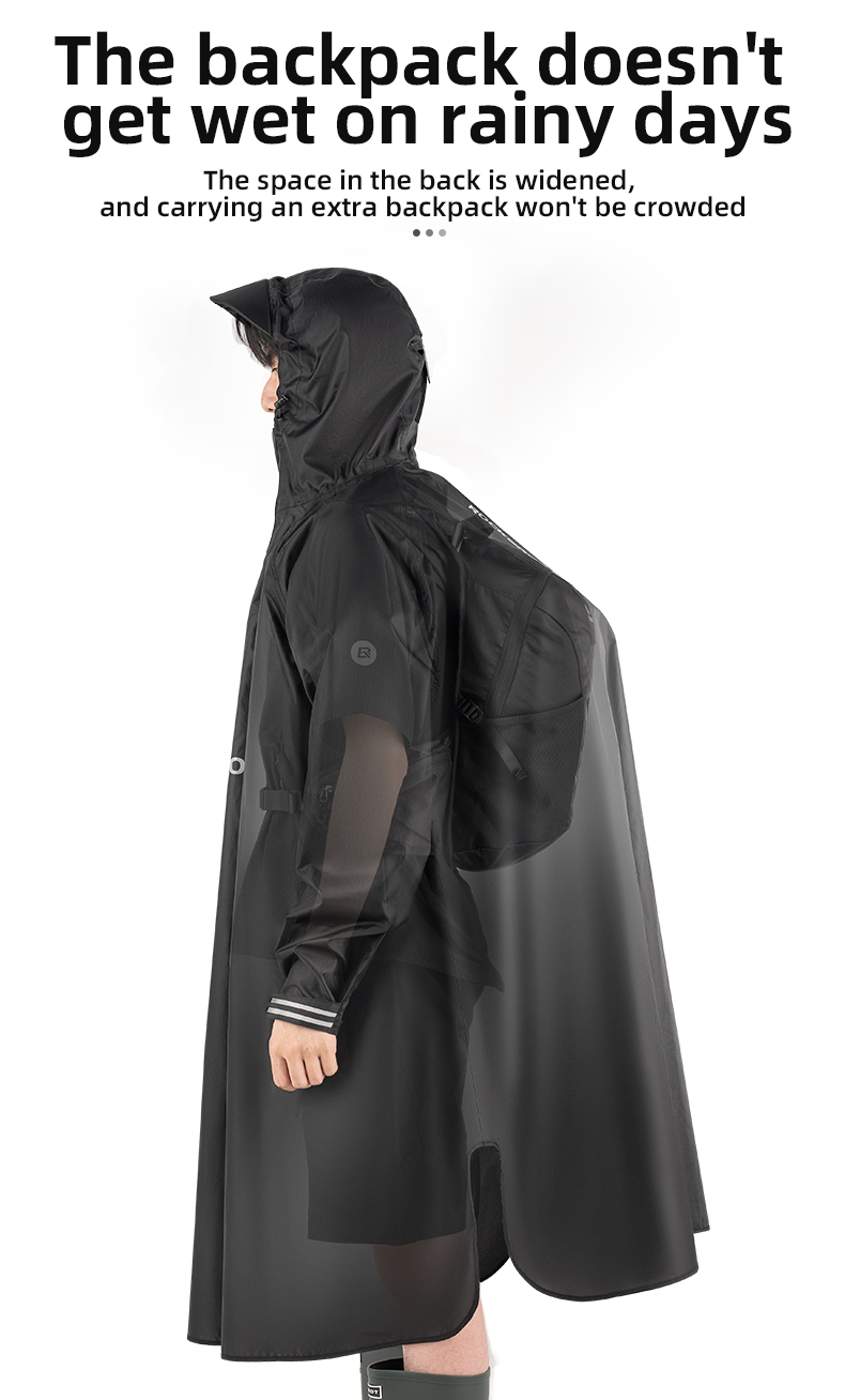 【PH Delivery】ROCKBROS Motorcycle Raincoat Single Person Poncho Makapal Kapote Riding Waterproof ...