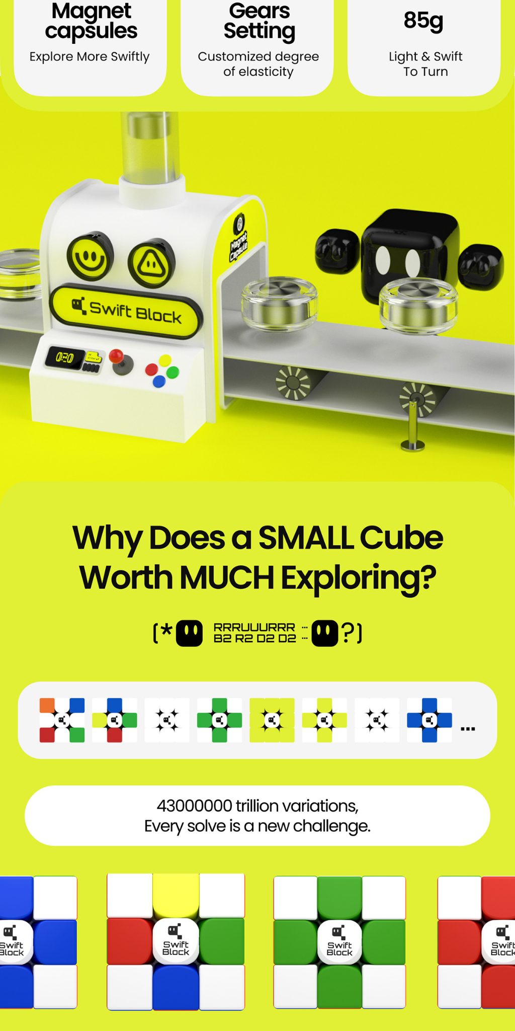 Gan Swift Block 355S Magnetic 3x3 Beginners Cube Puzzle Toys | Shopee Philippines