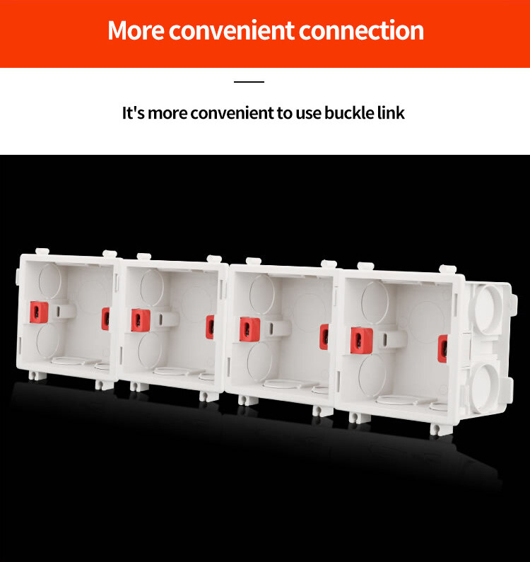 Vollia 86 * 86/118 * 72/146 * 86mm Socket Switch Mounting Box PVC Wall ...