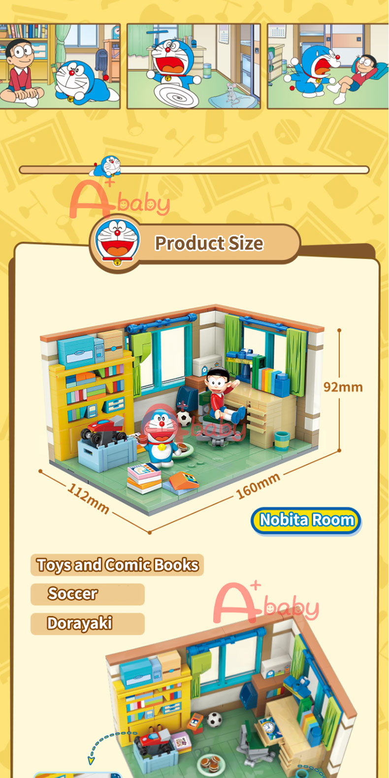 [A+baby] Keeppley Doraemon Nobita Room Time Machine Building Blocks ...