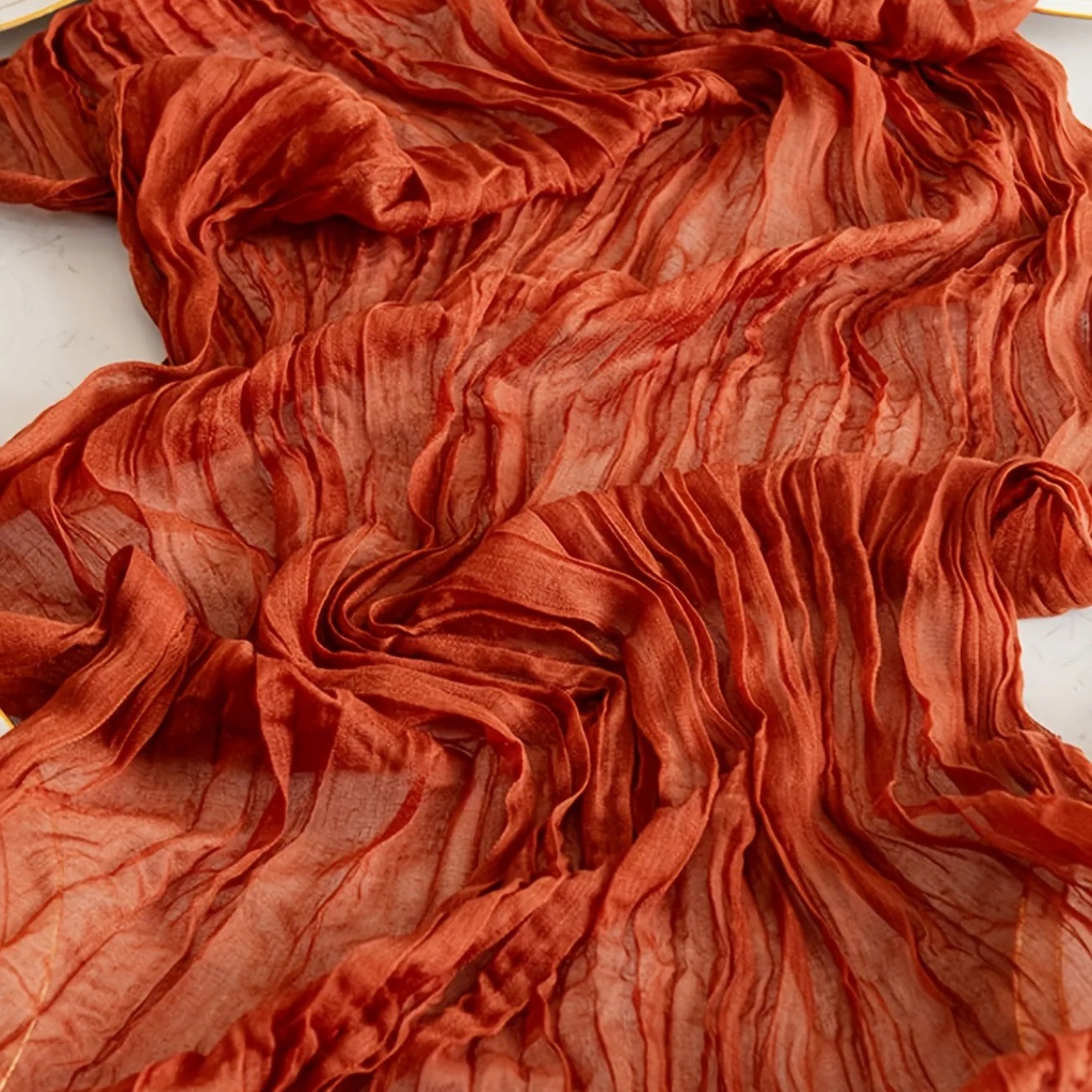 Polyester Crinkle Table Runner, Cheesecloth Table Runner, Gauze ...