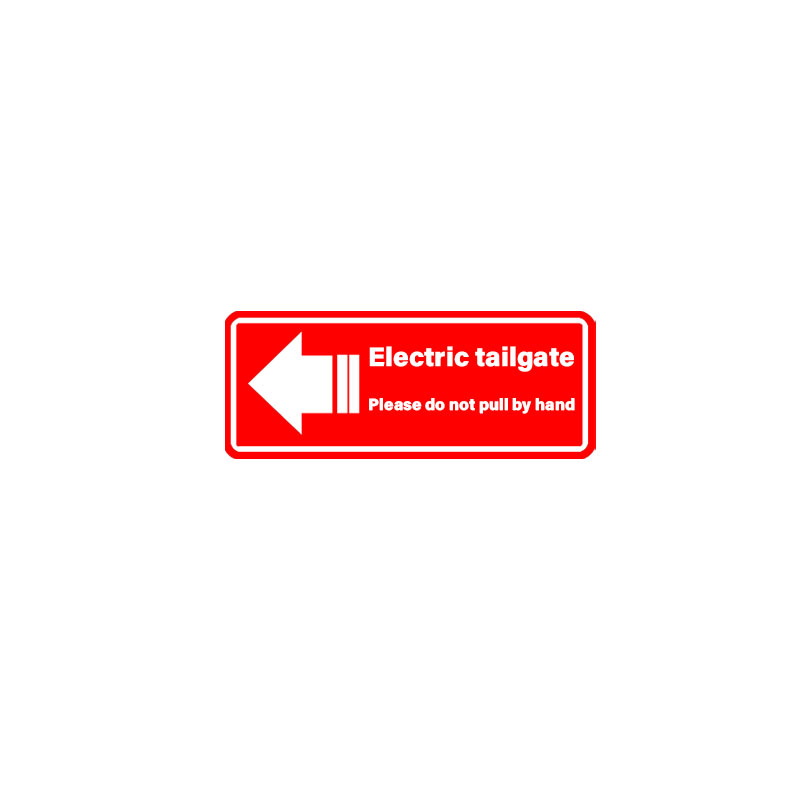 Special warning sticker for electric tailgate of automobiles, do not ...