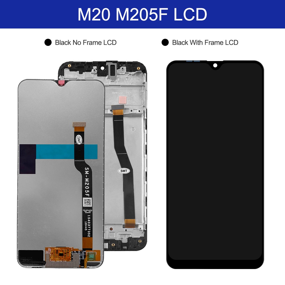 Original LCD For Samsung Galaxy M20 M205 M205F M205G LCD with Frame ...