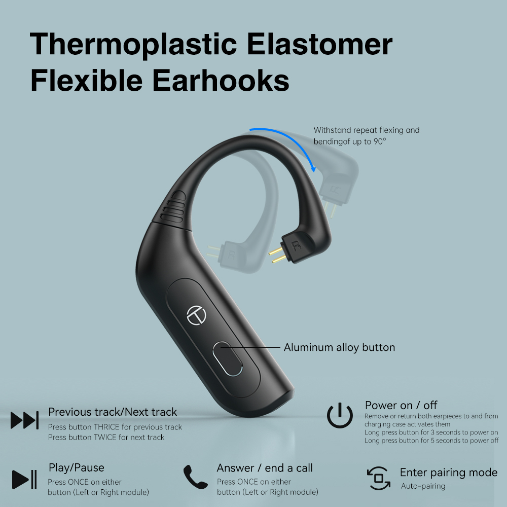 TRN BT20XS EarphoneS Module Upgrade Cable Wireless Bluetooth 5.3 HIFI ...