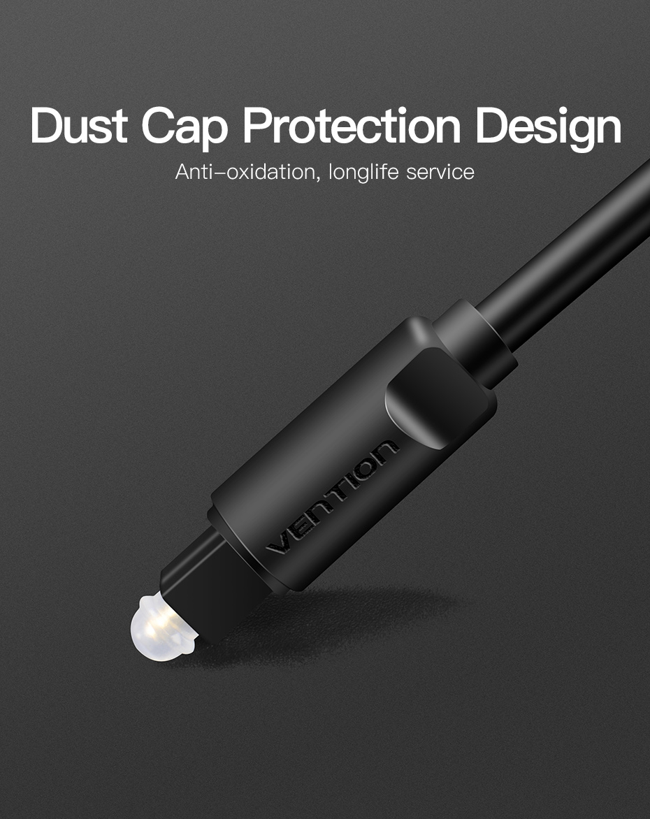 Vention Optical Fiber Audio Cable For CD DVD SPDIF Amplifiers Blu-ray ...