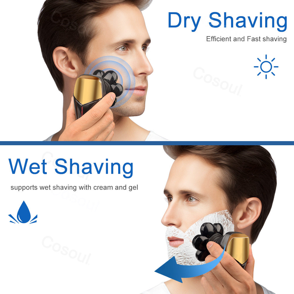 Cosoul Shaver for Men 7 Heads Electric Shaver Bald Head Shaver Razor ...