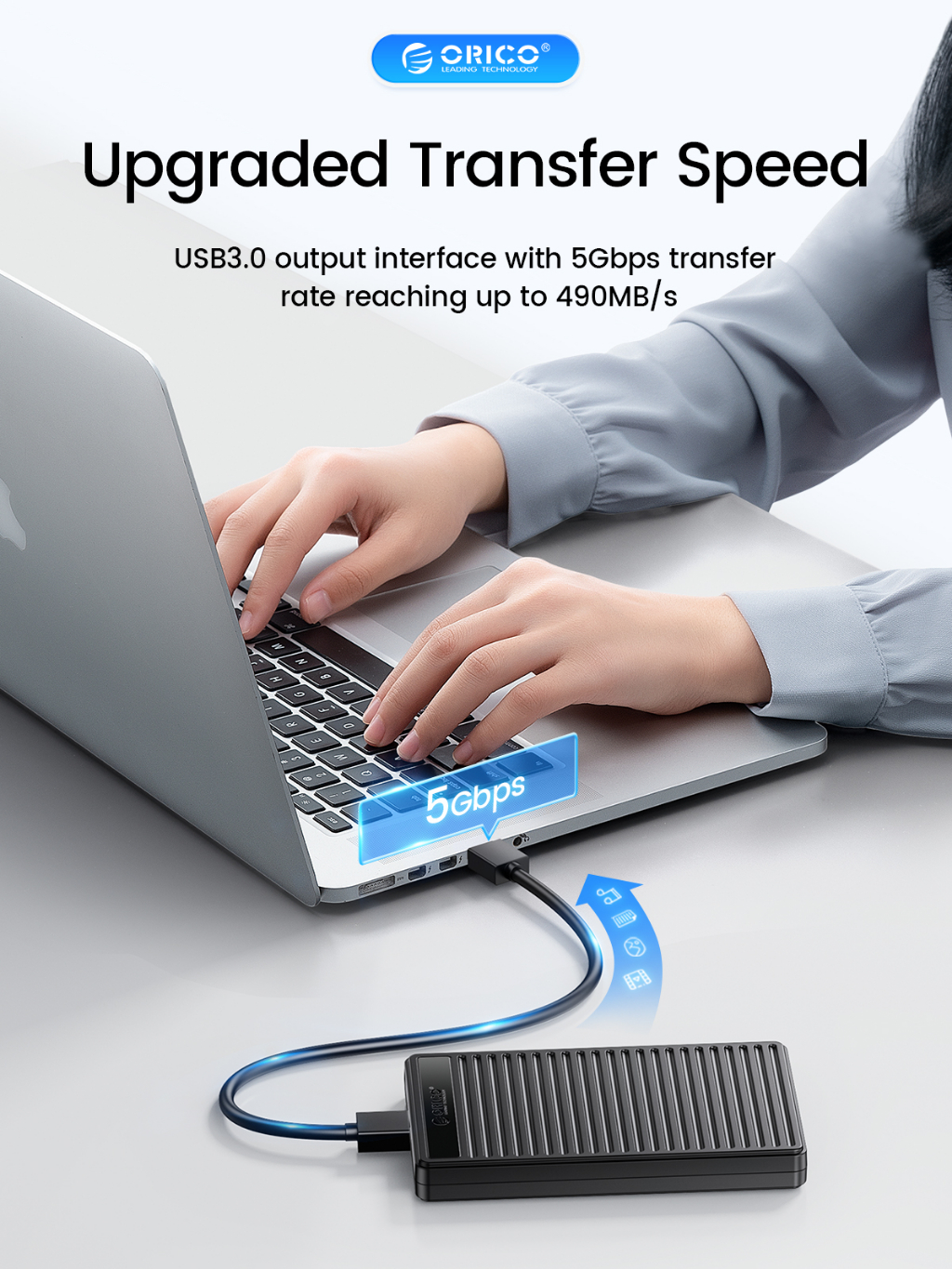 ORICO hdd Enclosure 2.5 SATA to USB 3.0 Type C External Hard Disk Case ...