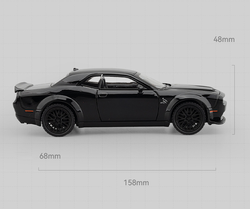 Diecast car 1:32 Dodge Challenger Hellcat SRT American Muscle Car ...