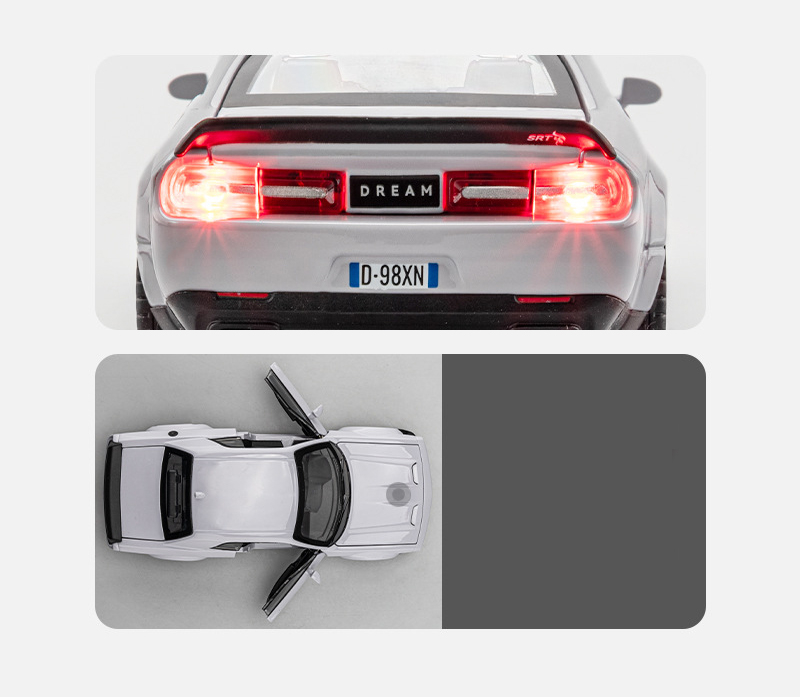 Diecast car 1:32 Dodge Challenger Hellcat SRT American Muscle Car ...