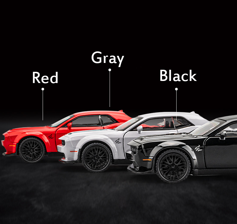 Diecast car 1:32 Dodge Challenger Hellcat SRT American Muscle Car ...