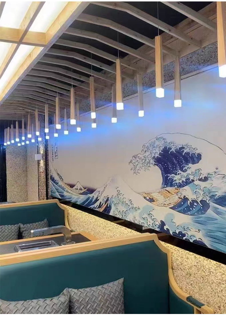 Japanese Drop Light For Bar Counter, Modern Solid Wood Pendant Light ...