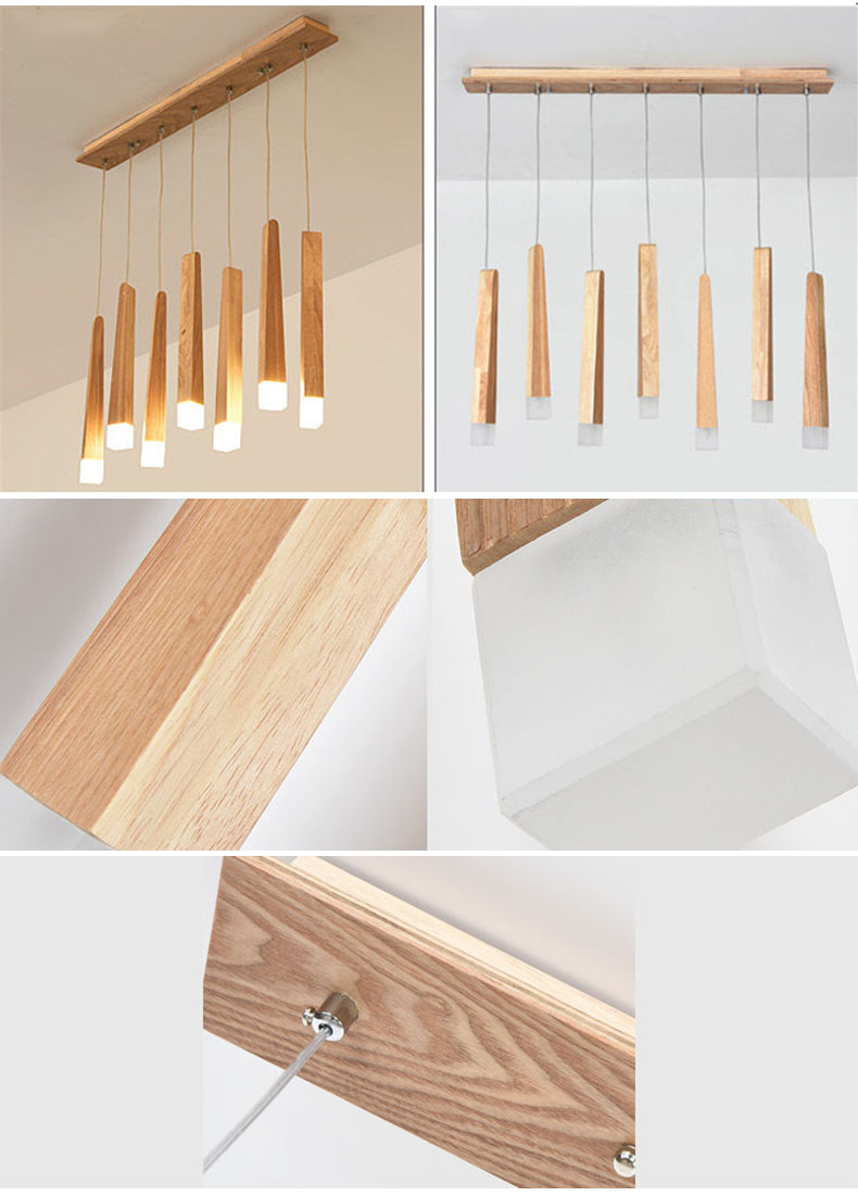 Japanese Drop Light For Bar Counter, Modern Solid Wood Pendant Light ...