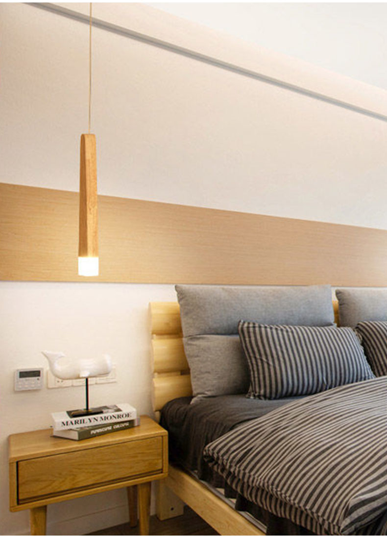 Japanese Drop Light For Bar Counter, Modern Solid Wood Pendant Light ...