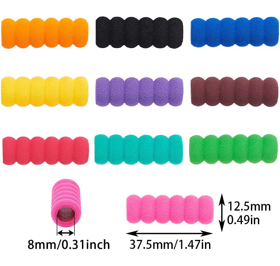 5Pcs Soft Foam Pencil Grips Pen Grippers Cushion Holder Sponge Painting ...
