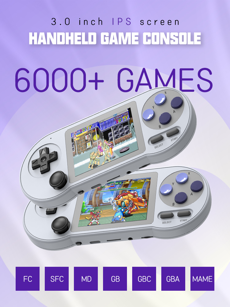 VILCORN SN PRO 3 Inch IPS Handheld Game Players Console Retro Gaming ...