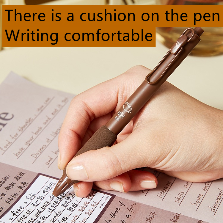 4 PCS Kit Beautiful Coffee Pens Stationery Learning Material Office ...