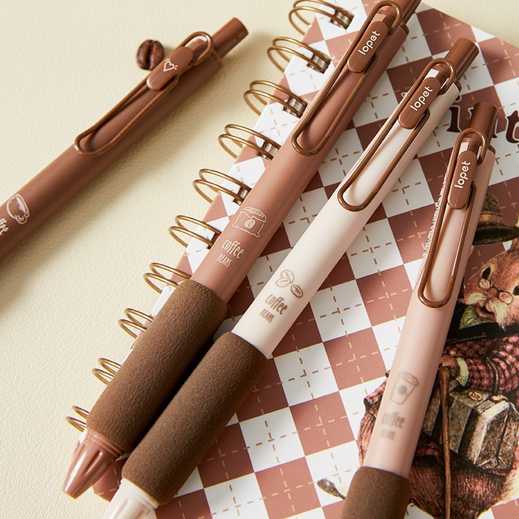 4 PCS Kit Beautiful Coffee Pens Stationery Learning Material Office ...