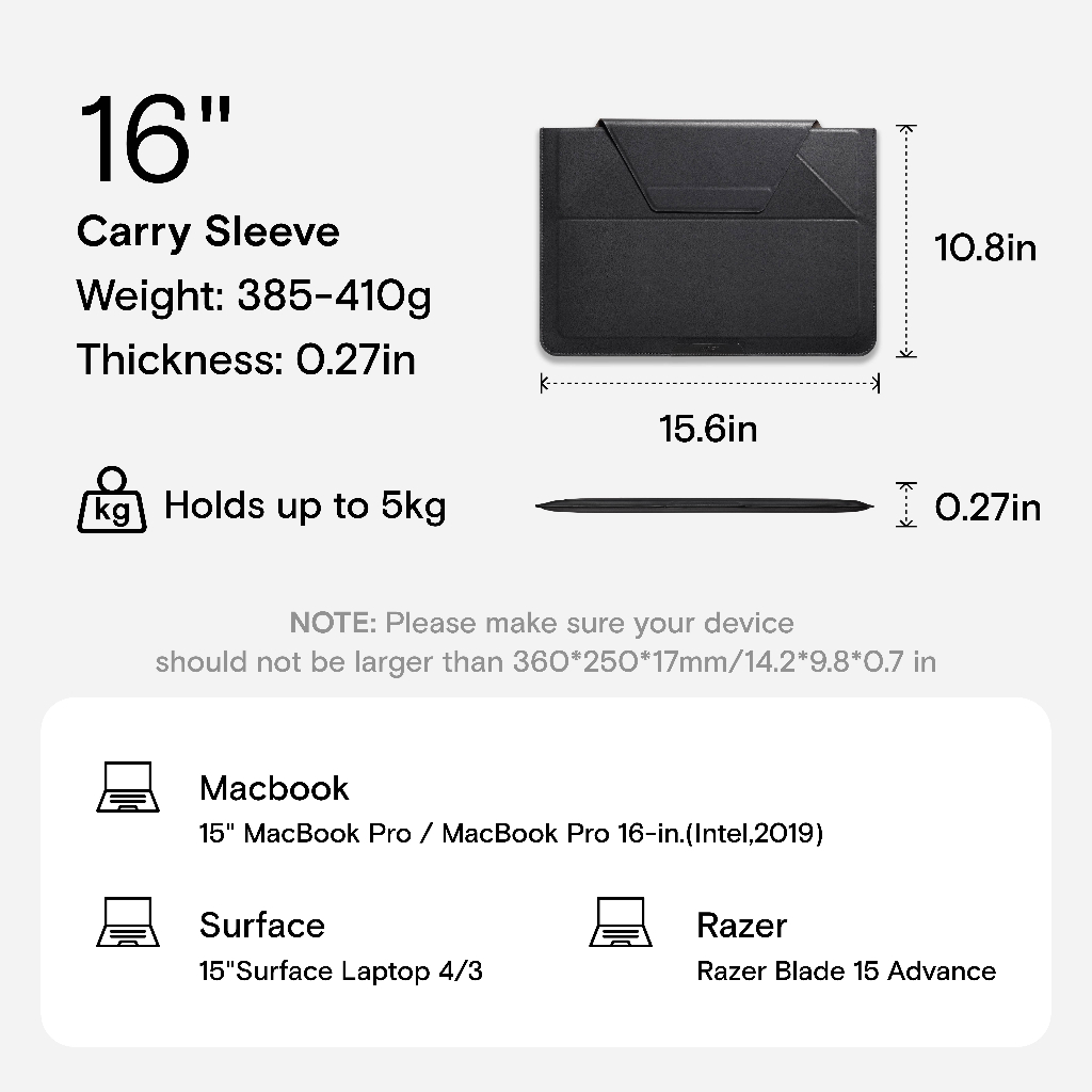 MOFT Laptop Carry Sleeve Stand Storage Bag | Shopee Philippines