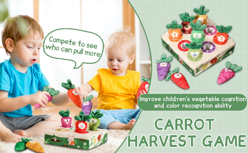 Children's educational early education plush radish toy 0-3-year-old ...