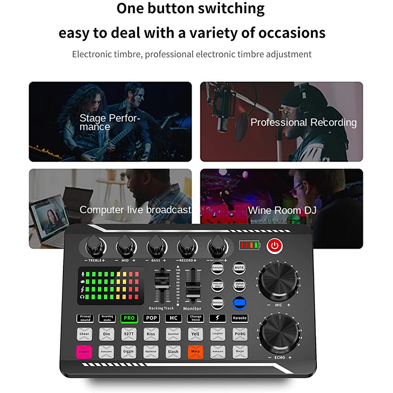 TQ F998 Sound Card version sound card complete set with microphone ...