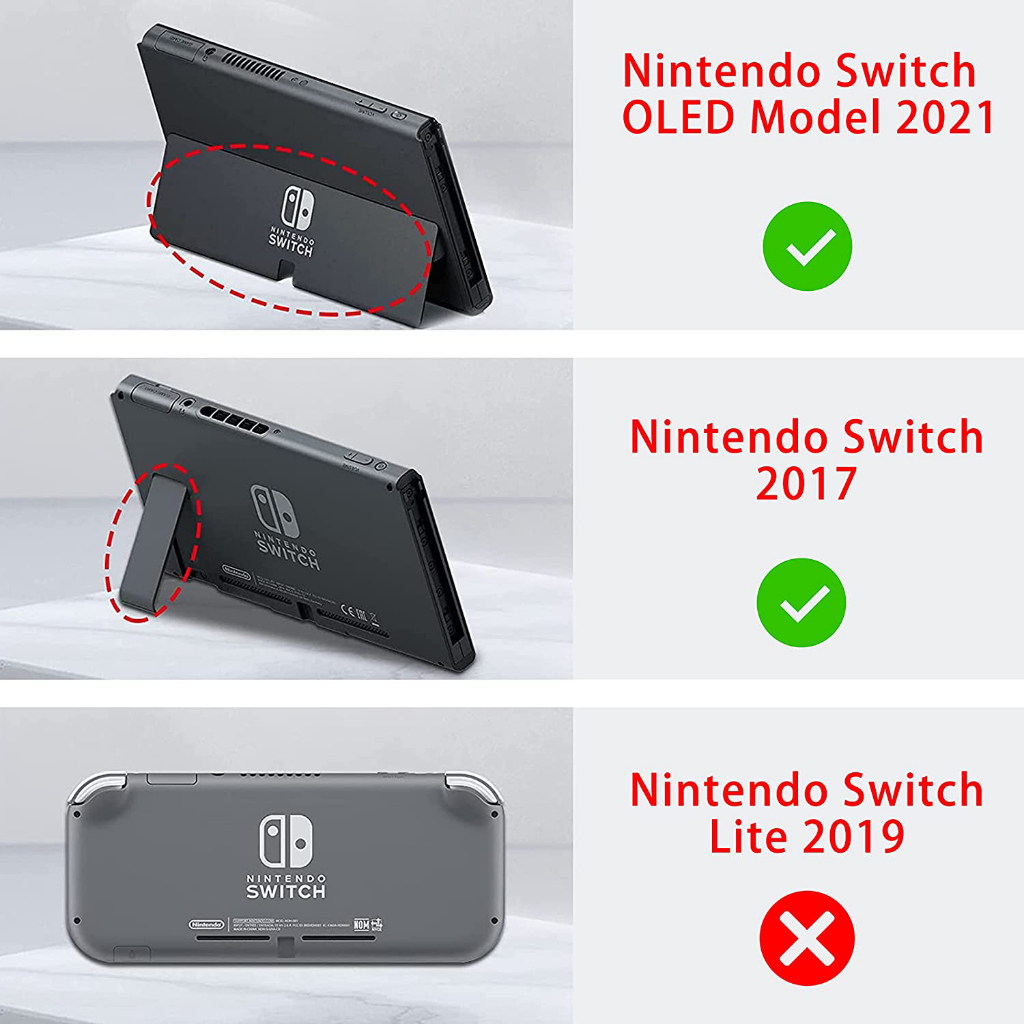 Dockable Protective Case for Nintendo Switch /Switch OLED 2021, Hard Shell Case Cover for Switch ...