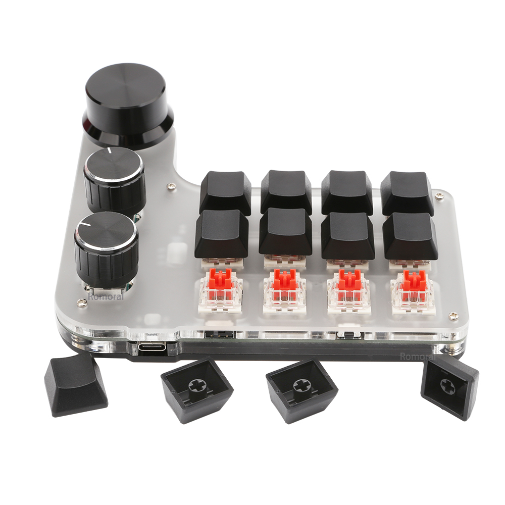Programmable Keyboard Custom Knob Keyboard 6/9/12 Key Copy Paste DIY ...