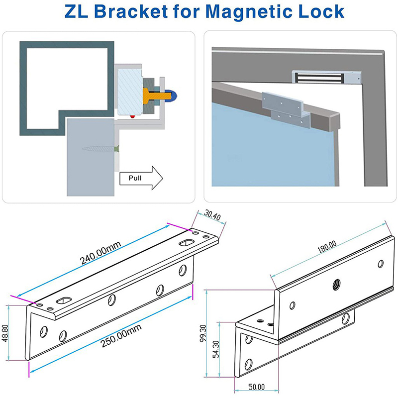 Z and L Bracket for Inward Door 280kg/600lb Series Holding Force ...