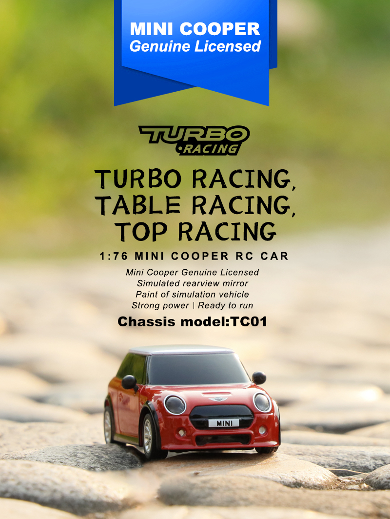 Licensed Mini Cooper F56 3 Door Hatch 1/76 Radio Control Turbo Racing RC Car RTR Kit | Shopee ...