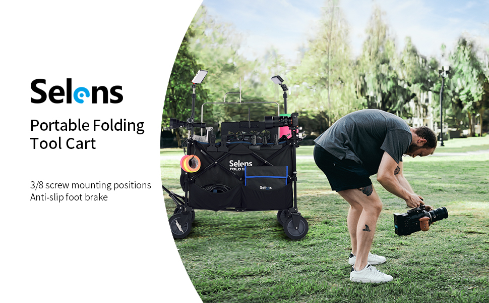Selens Foldable Outdoor Tool Cart Multifunction Storage Box Photography ...