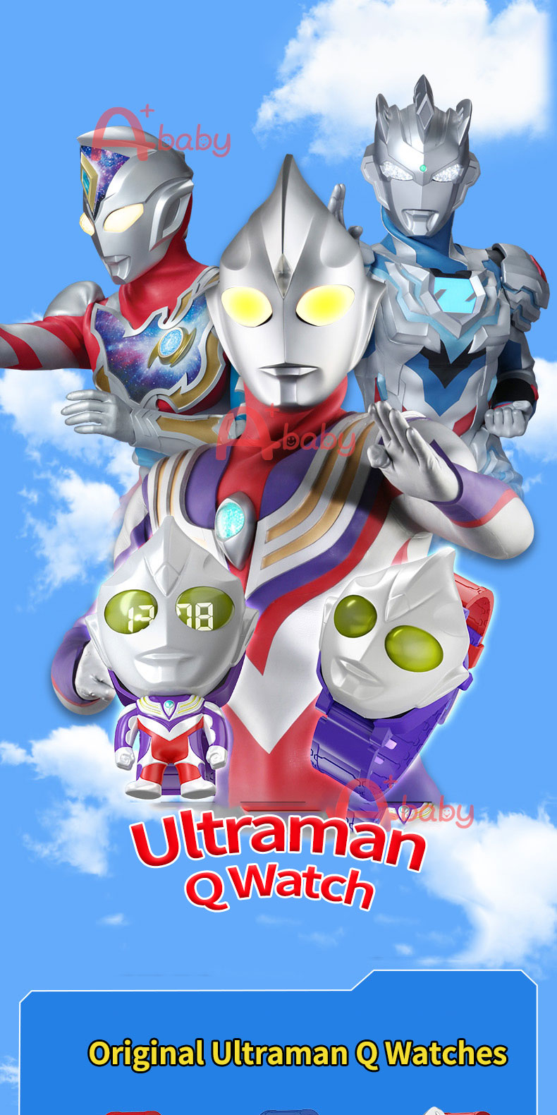 [A+baby] Ultraman Watch Q Transformation (Tiga/Z/Decker) Kamen Rider ...