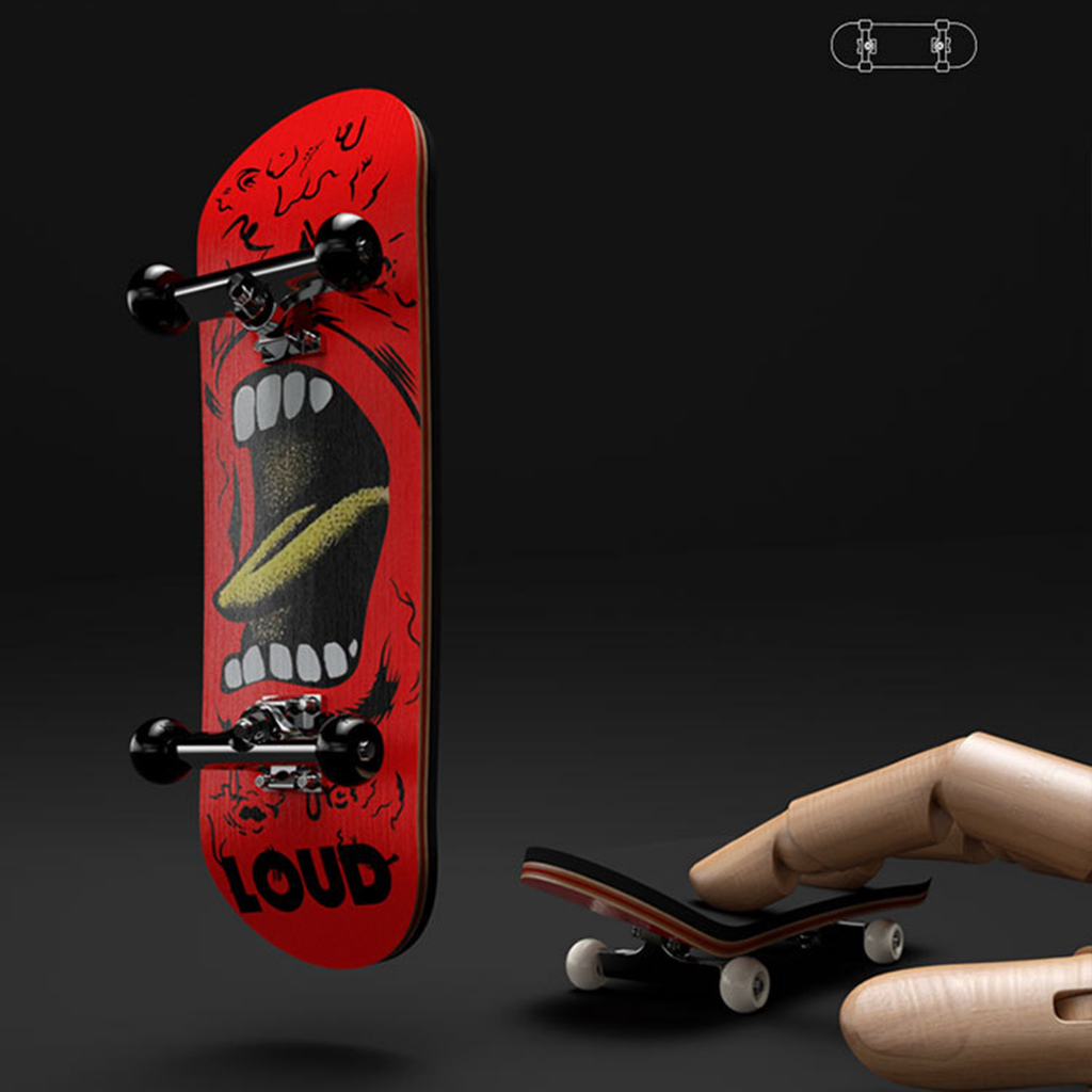 Professional fingerboard Wooden fingerboard complete set of 5 layers of ...