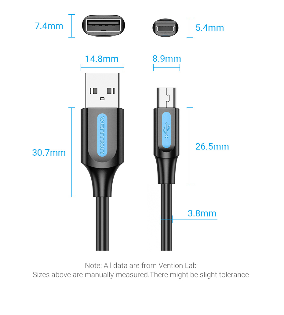 Vention Mini USB Cable USB A to Mini USB Cable 5 Pin 480Mbps USB2.0 ...