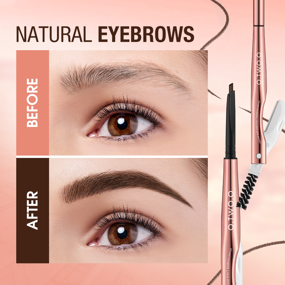 O.TWO.O 3 In 1 Eyebrow Pencil Waterproof Original Long Lasting With ...