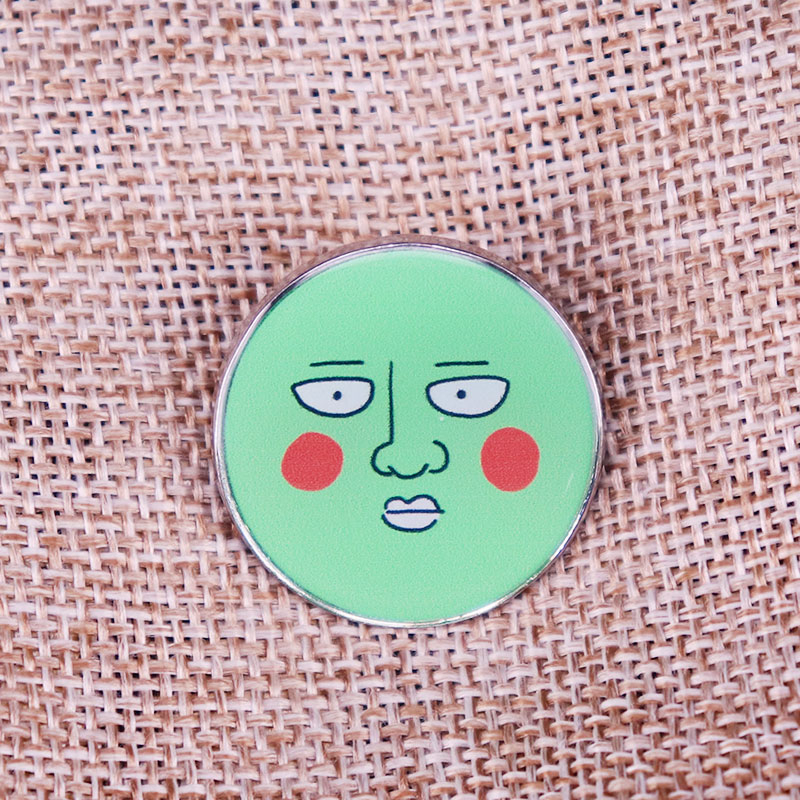 Mob Psycho 100 green ghost Dimple Ekubo enamel pin funny anime badge ...