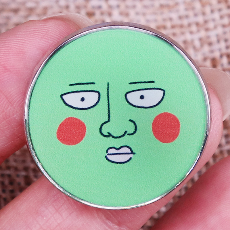 Mob Psycho 100 green ghost Dimple Ekubo enamel pin funny anime badge ...