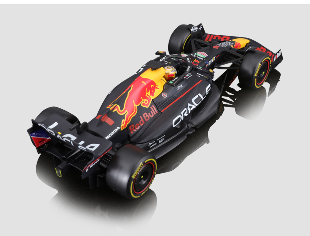 Bburago 1:24 F1 Red Bull RB19 #1 Max Verstappen Champion Gold Helmet ...