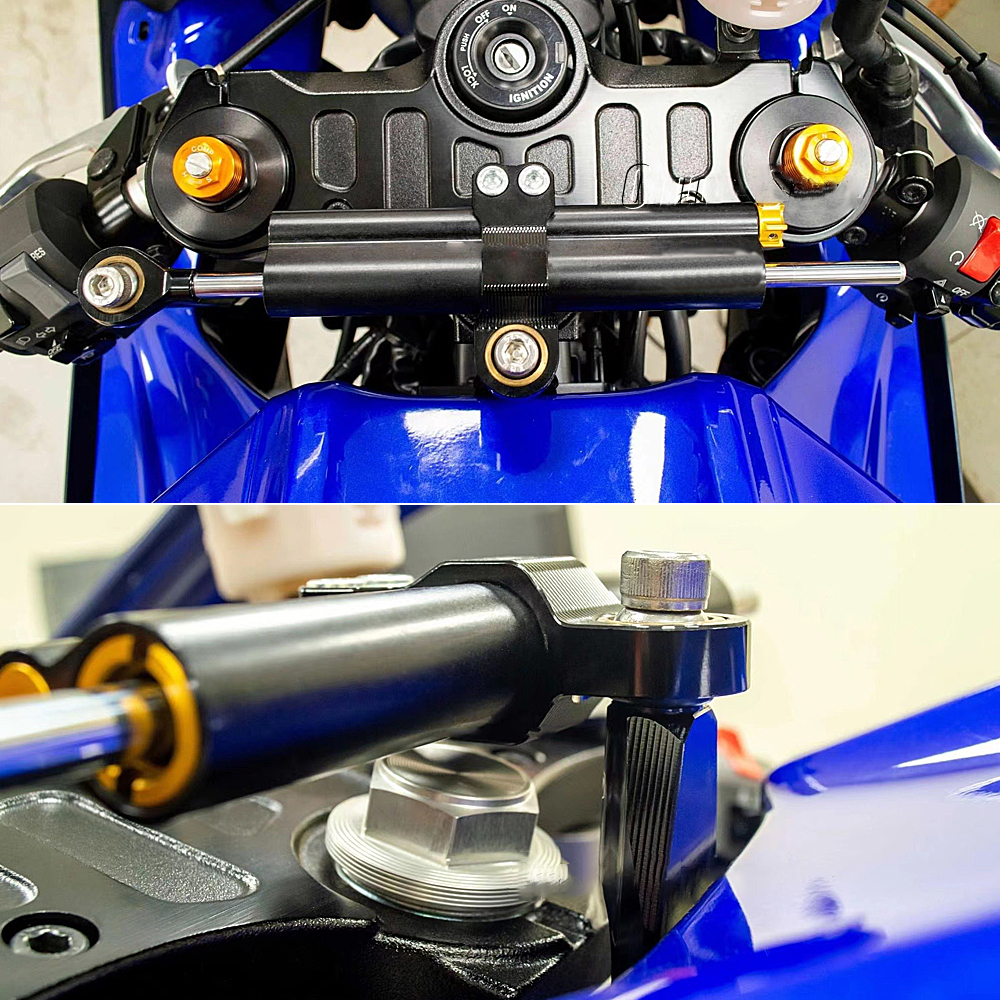Motorcycle Fiber Carbon Steering Damper Stabilizer Bracket Support ...