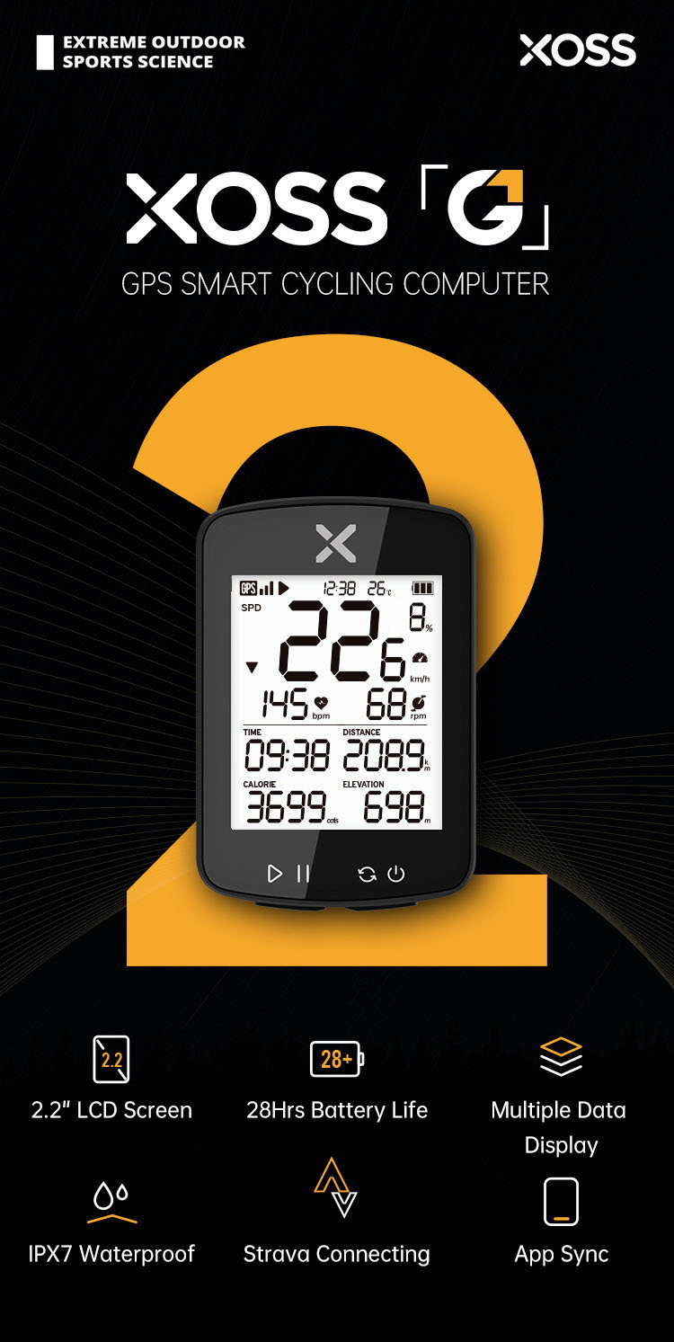 XOSS G2+ G2 Plus Speedometer Bike wireless water proof IPX7 GPS 2.2 ... XOSS G2+ G2 Plus Speedometer Bike wireless water proof IPX7 GPS 2.2 ...