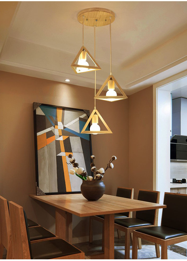 Wooden Drop Ceiling Light Dining Light Bar Counter Light Kitchen ...