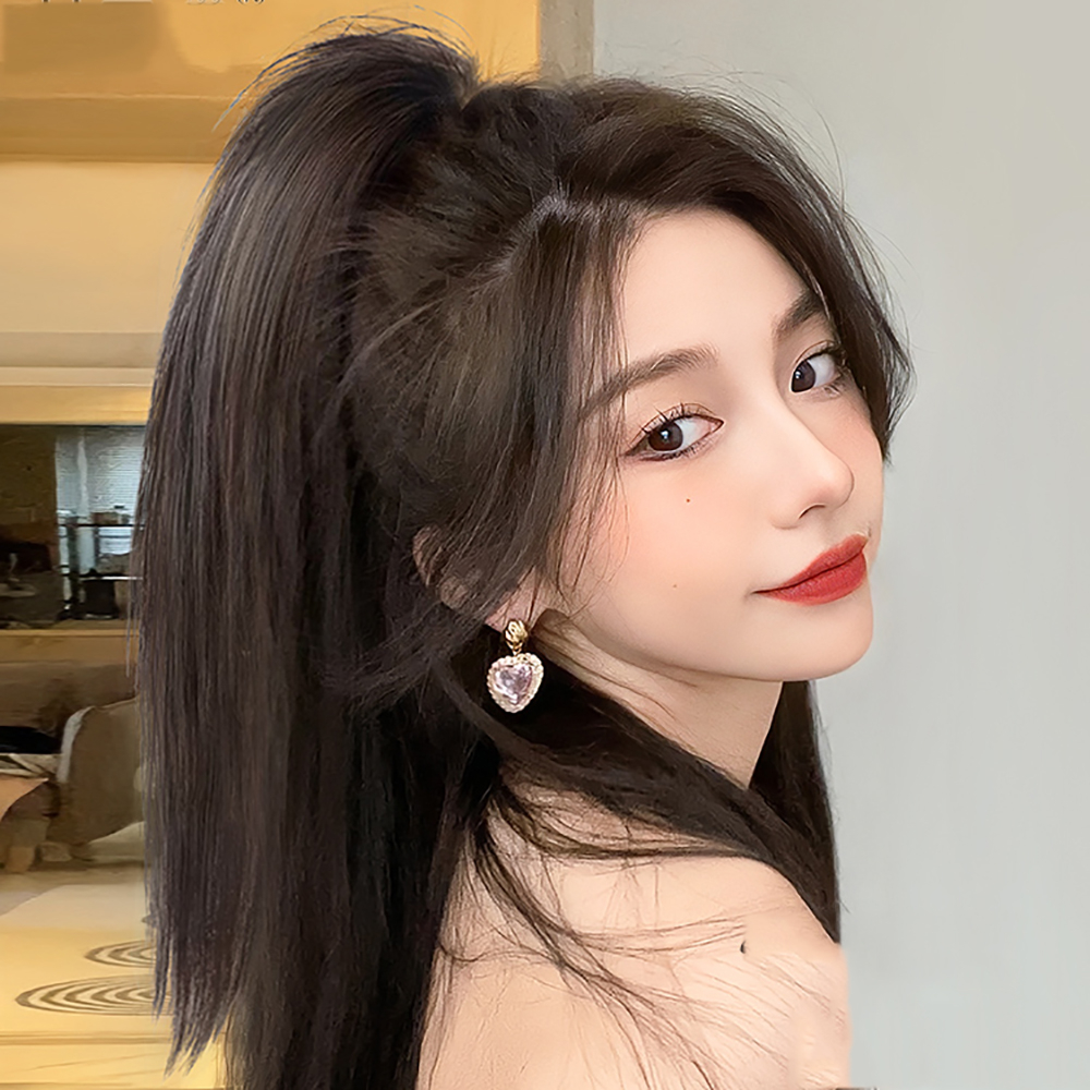 Y2K Natural Hottie Straight Curly Fluffy Clip-on Wig Cool Girls High ...
