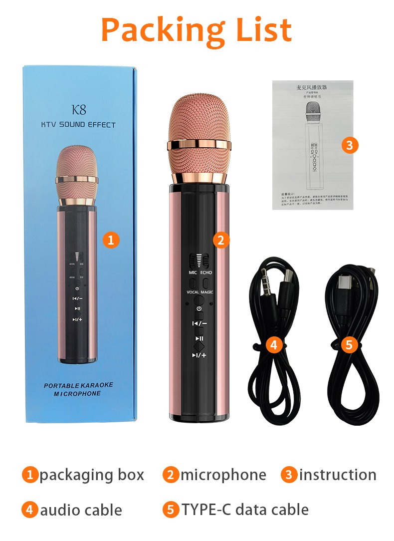 Original bluetooth microphone KTV perfect sound wireless Bluetooth ...