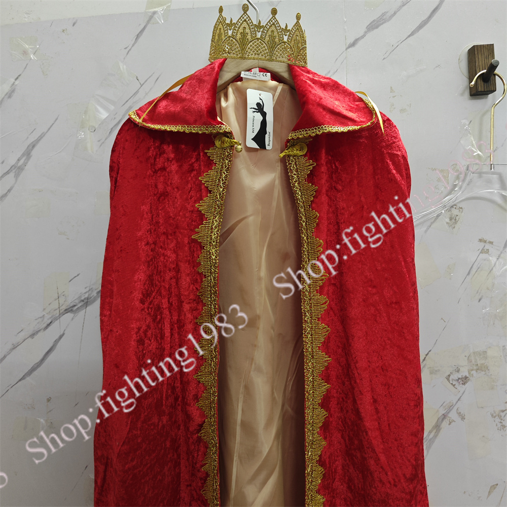 King Robe Cape For Boys Prince Cloak Halloween Christmas Cosplay ...