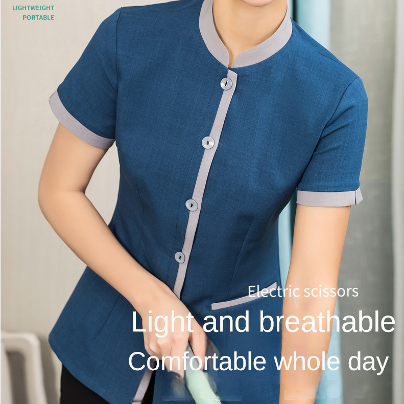 Ready Stock Breathable hotel cleaning work clothes short-sleeved ...
