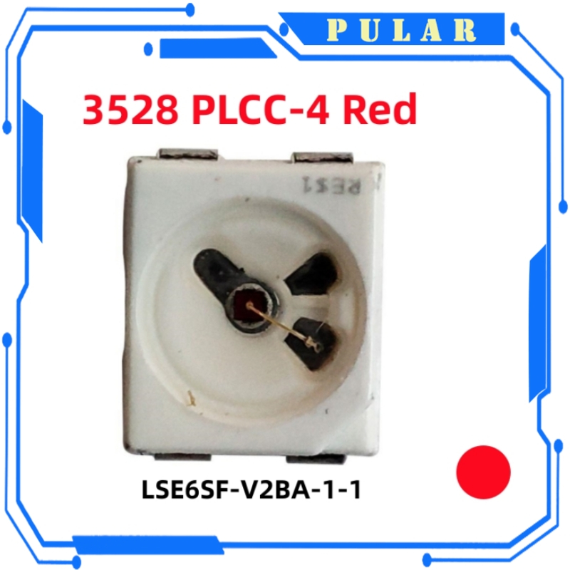 100PCS LSE6SF LS E6SF 3528 SUPER RED SMD LED PLCC-4 633nm 2.15v 50mA ...