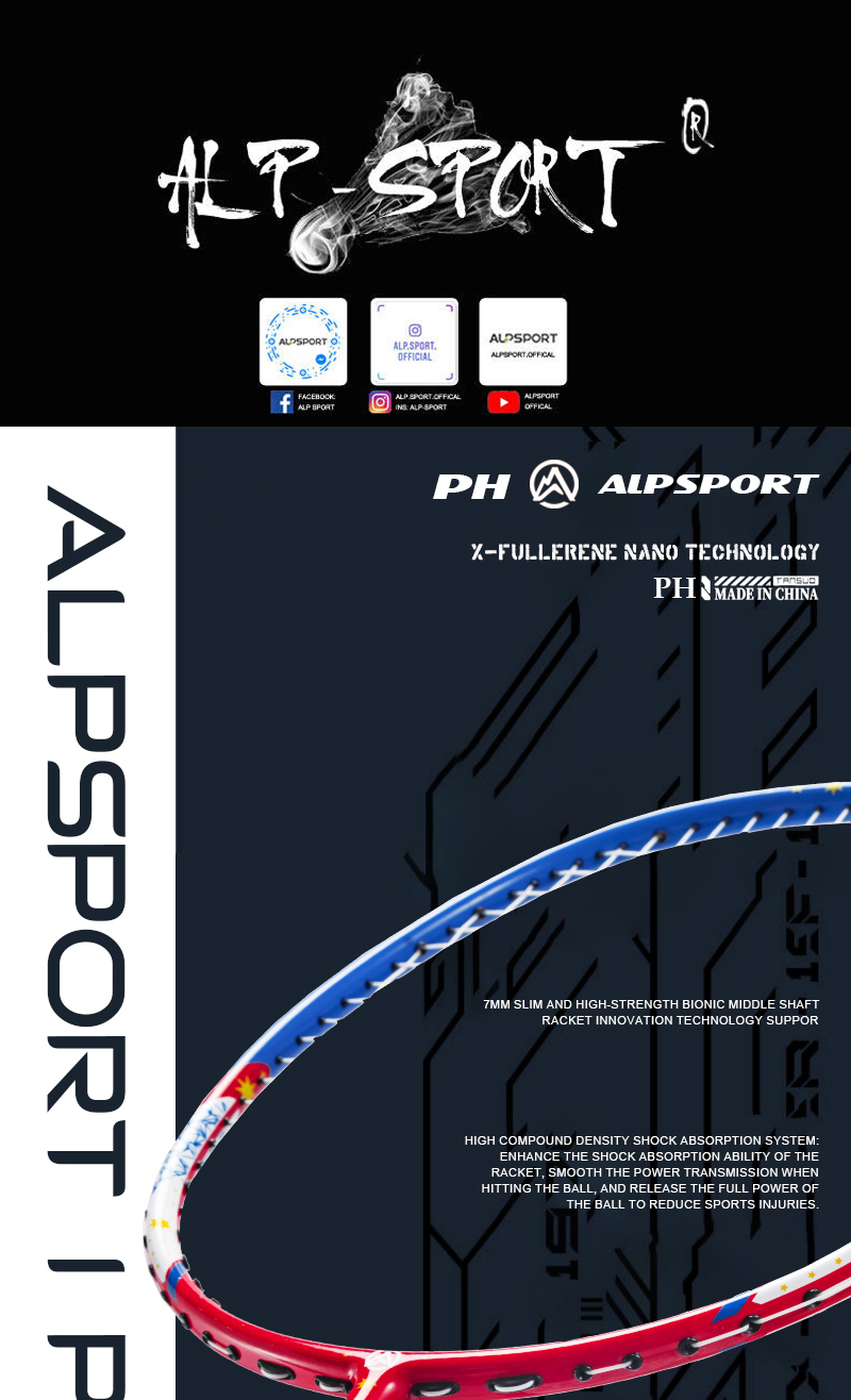 ALP PH Commemorative Model 5U G4 Max 33Lbs Badminton Racket 100% Full ...