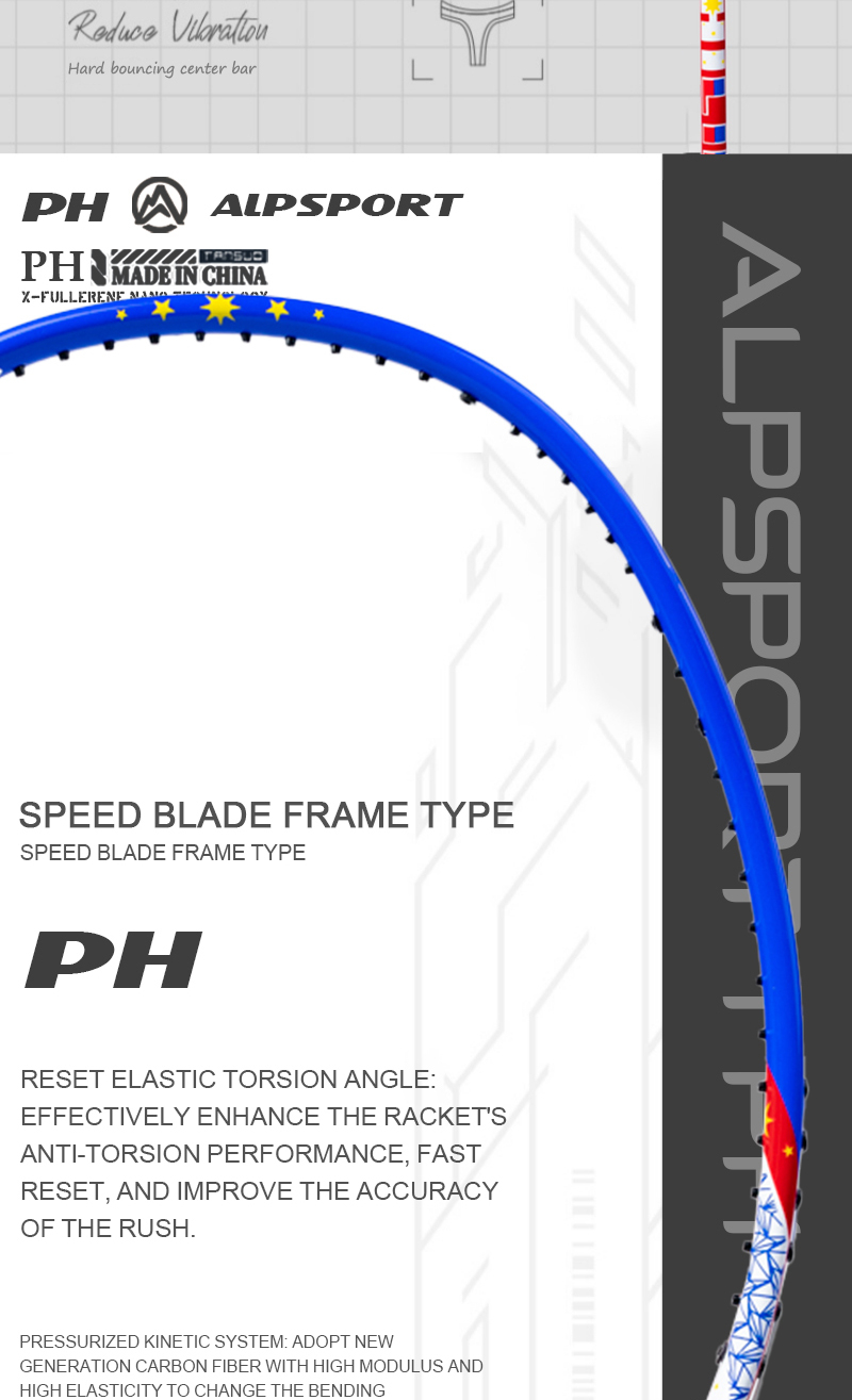 ALP PH Commemorative Model 5U G4 Max 33Lbs Badminton Racket 100% Full ...