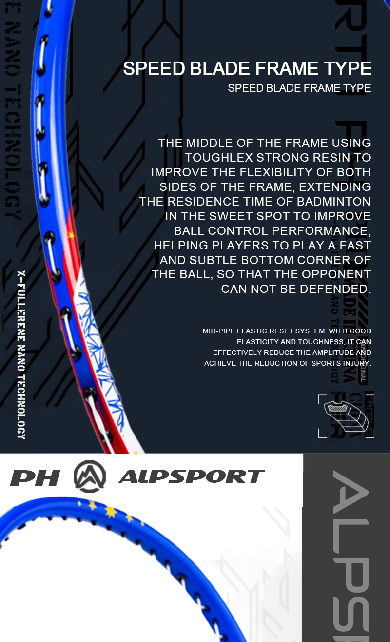 ALP PH Commemorative Model 5U G4 Max 33Lbs Badminton Racket 100% Full ...