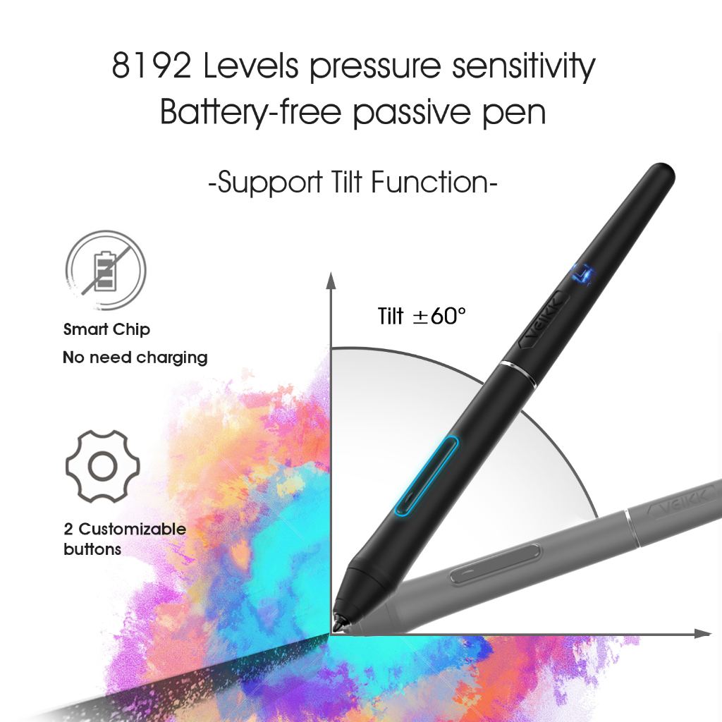 VEIKK VK1060 Drawing Tablet with 8 Shortcut Keys, 10 x 6 inches ...