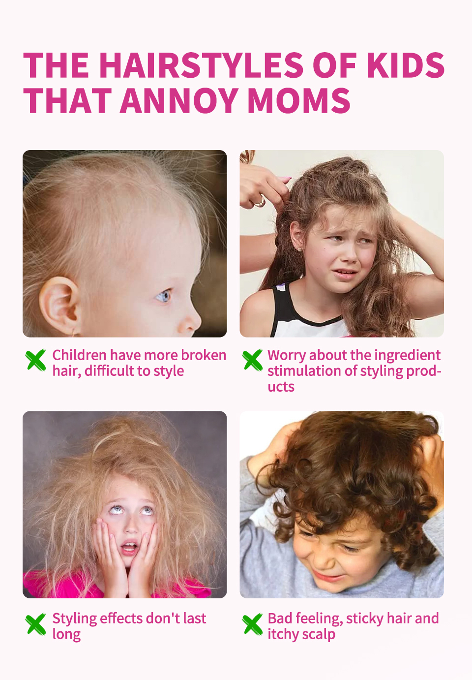 SEVICH Hair Styling Stick For Kids Hold Hair Finishing Stick Sleek Hair ...