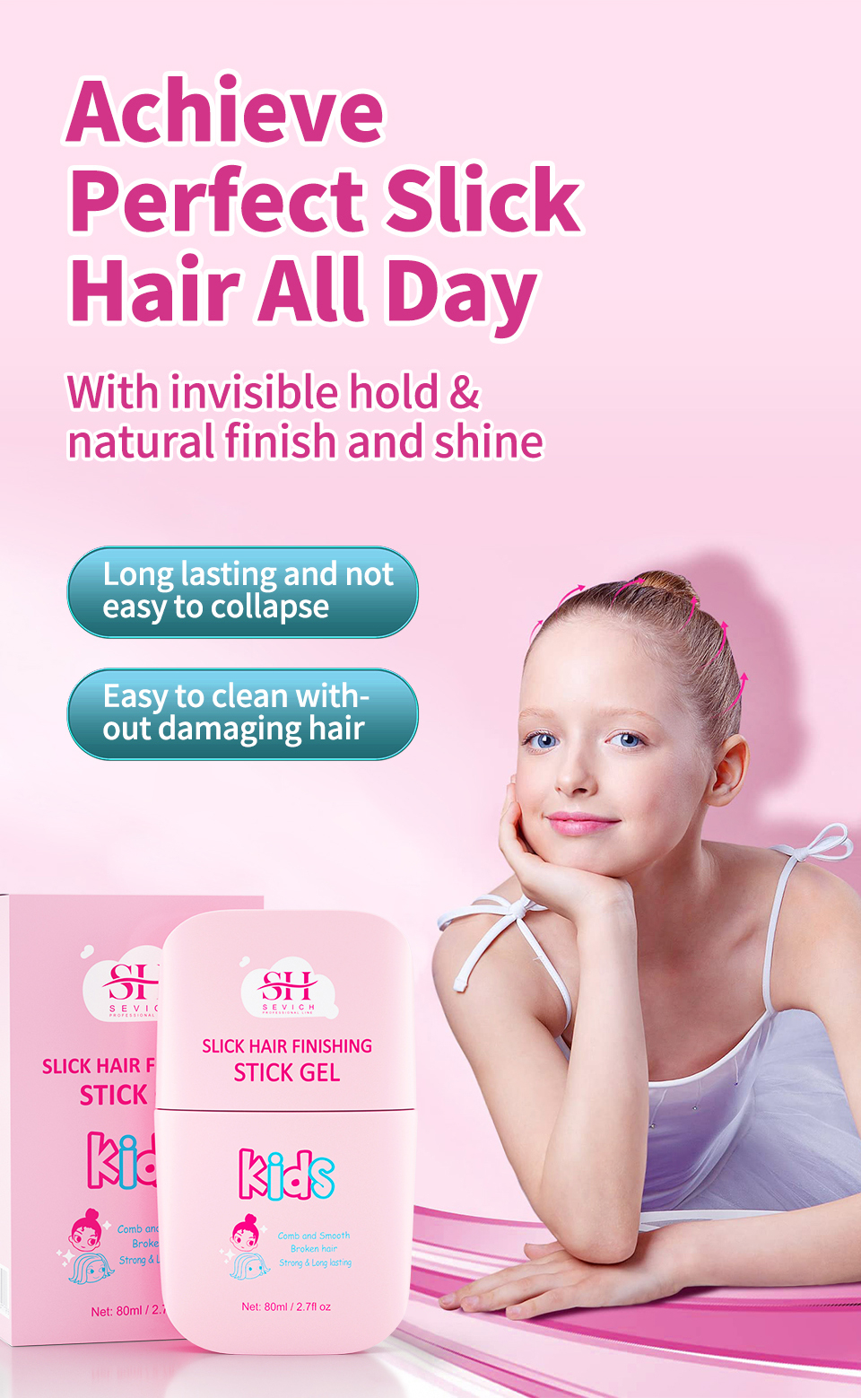 SEVICH Hair Styling Stick For Kids Hold Hair Finishing Stick Sleek Hair ...